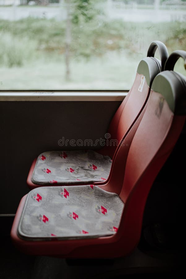 Chairs and Glass Window Inside a Bus Stock Photo - Image of inside ...