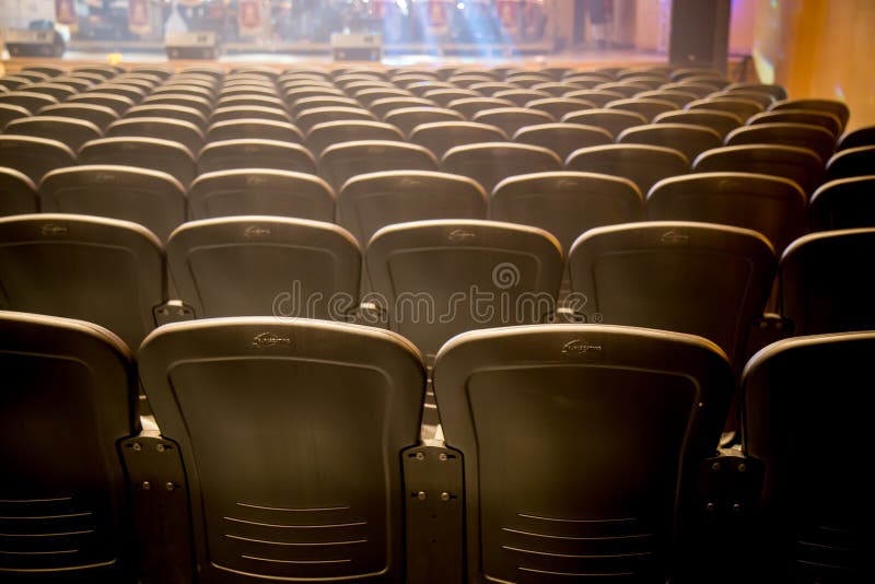 Chairs Lineup in Conference Venue Stock Image - Image of auditorium ...