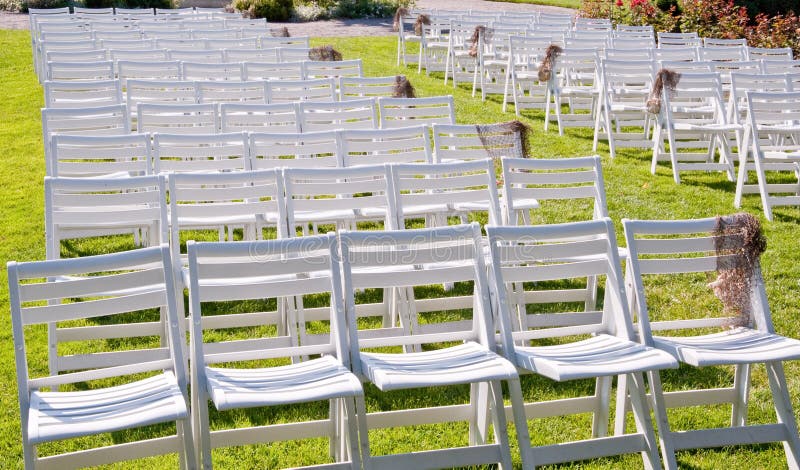 Chairs in a park stock photo. Image of group, foldable - 21689956