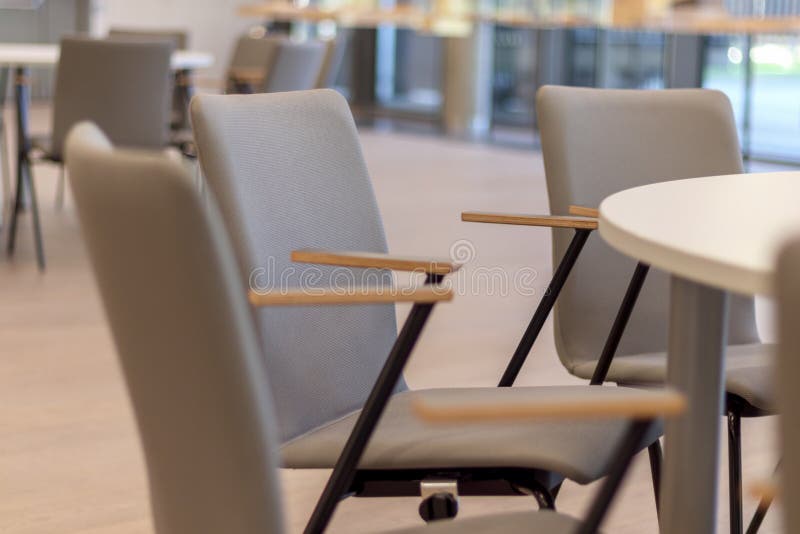 .chairs and Round Tables in the Restaurant Stock Photo - Image of ...