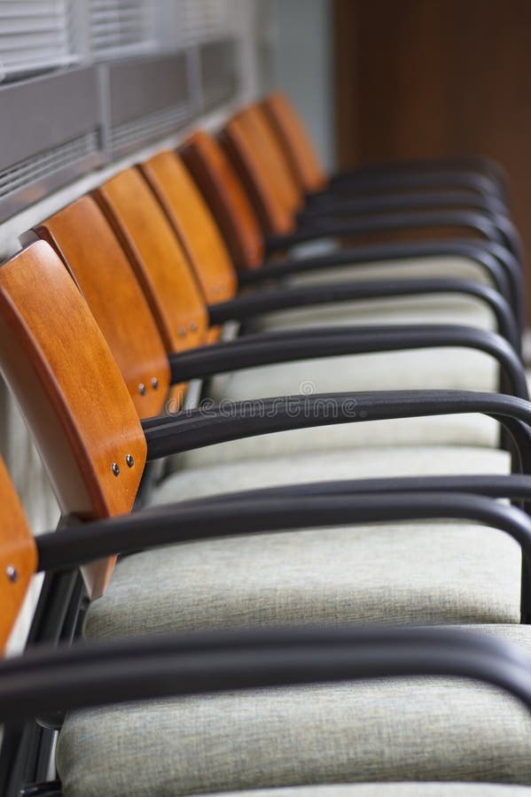 Chairs in a Row in a Meeting Room Stock Image - Image of asymmetry ...