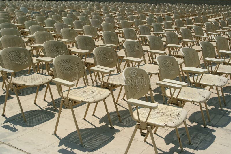 Chairs in a rows stock image. Image of places, seating - 10609683