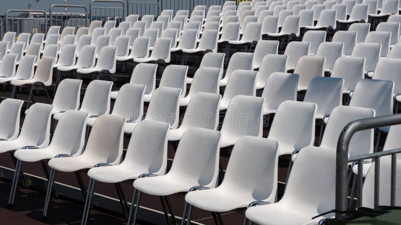 Chairs in Rows in an Open Air Theatre Stock Photo - Image of public ...