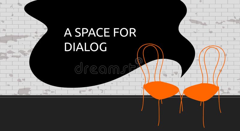 Chairs, Space for dialogue stock vector. Illustration of speech - 83948580