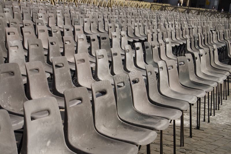 Chairs in St. Peter S Square Stock Photo - Image of chairs, stone: 20508248