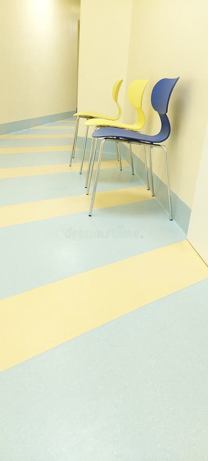 Chairs Standing in the Corridor of the Clinic Stock Image - Image of ...