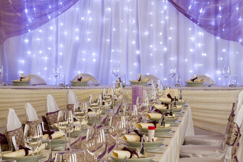 Chairs and Table Set with Decorations Stock Photo - Image of luxury ...