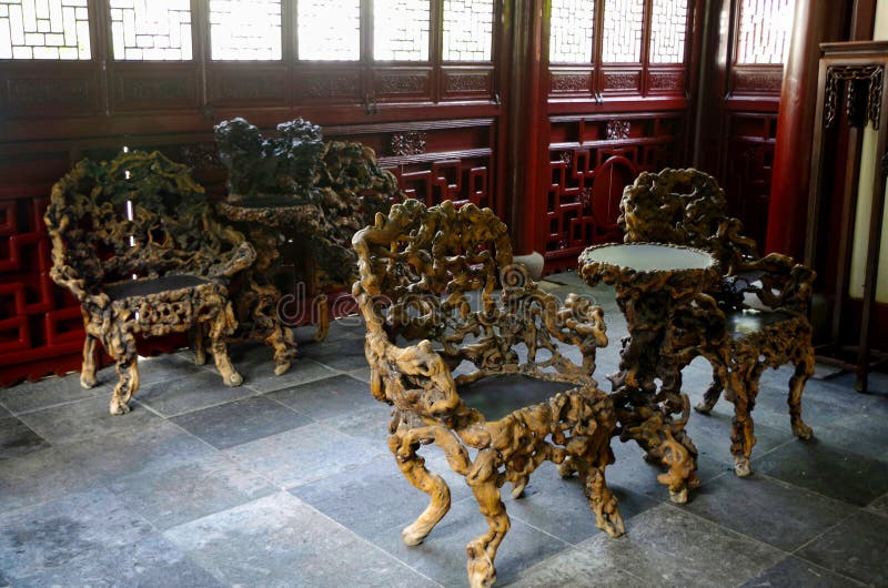 Chairs and Tables Carved from Tree Roots, Rare Works of Art Editorial ...