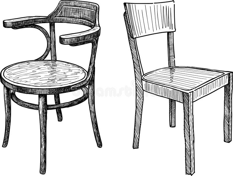 Chairs stock vector. Illustration of armchair, seat, etching - 36758414