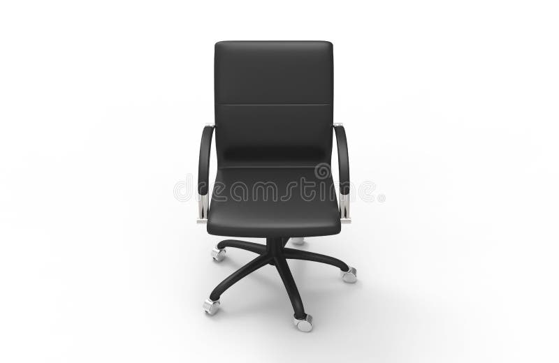 Chaise En Cuir De Bureau - Front View Supérieur Illustration Stock ...