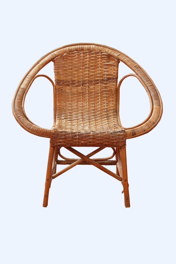 Chaise En Osier Moderne D'isolement Sur Un Fond Blanc Image stock ...