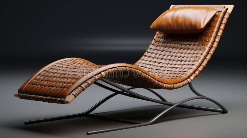 3d Model of Lounge Chair with Textural Harmony and Industrial Elegance ...