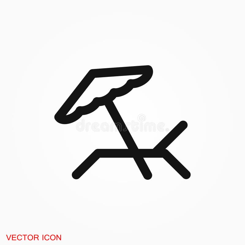Chaise Lounge Icon Logo, Illustration, Vector Sign Symbol for Design ...