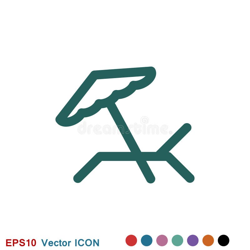 Chaise Lounge Icon Logo, Illustration, Vector Sign Symbol for Design ...