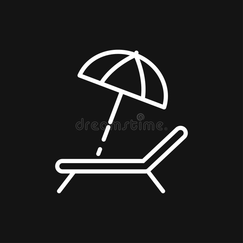 Chaise Lounge Icon Logo, Illustration, Vector Sign Symbol for Design ...