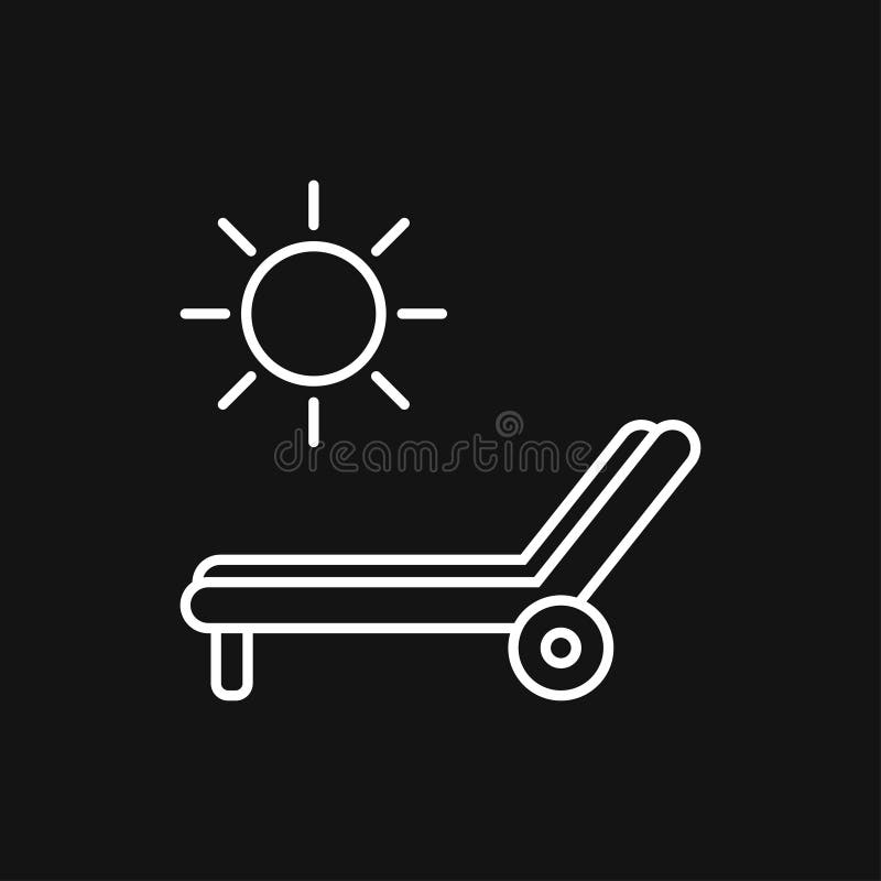 Chaise Lounge Icon Logo, Illustration, Vector Sign Symbol for Design ...