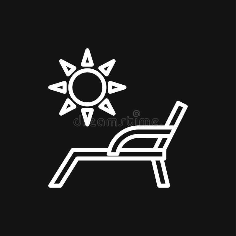 Chaise Lounge Icon Logo, Illustration, Vector Sign Symbol for Design ...