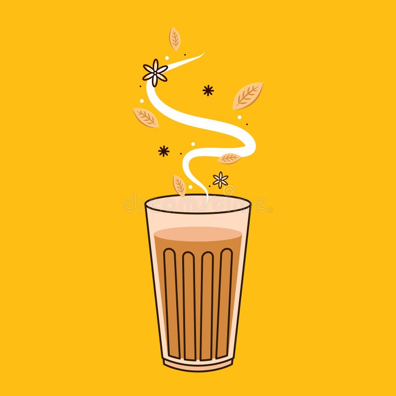 Indian Hot Drink Vector. Indian Chai Icon Stock Vector - Illustration ...