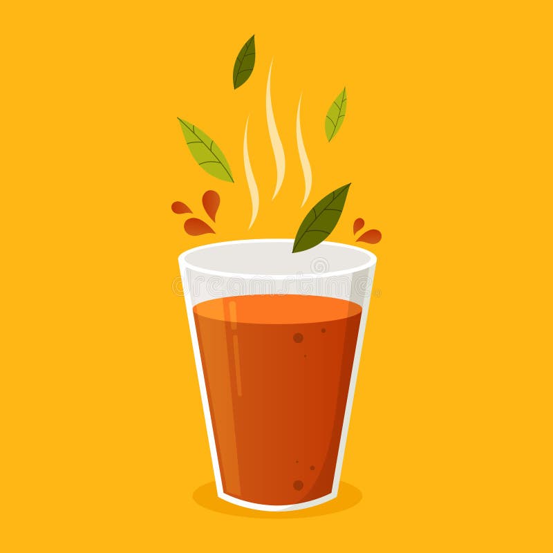 Chai Logo Design. Karak Milk Chai Illustration on Organic. Stock Vector ...