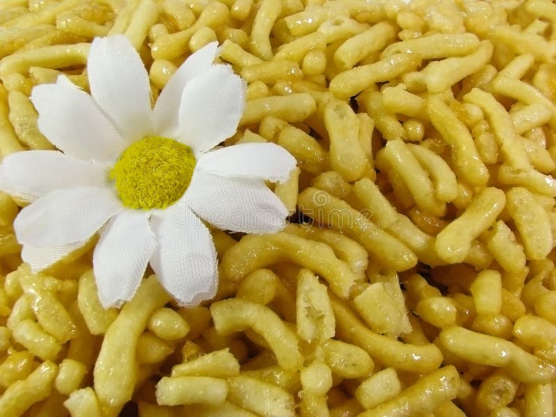 Chak Chak, Traditional Tatar Dessert and Flower Stock Image - Image of ...