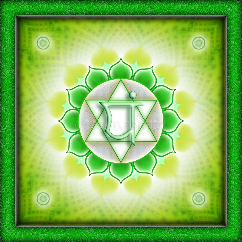 Chakra Anahata stock illustration. Illustration of esoteric - 10628148