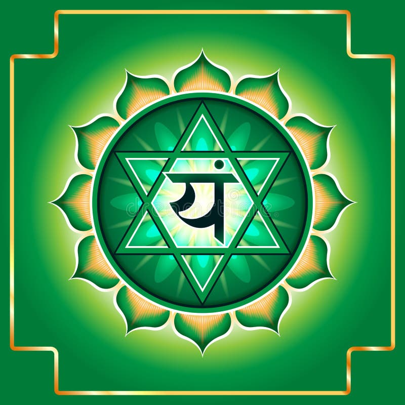 Anahata Chakra Colorful Symbol Icon. Heart Chakra. Stock Vector ...