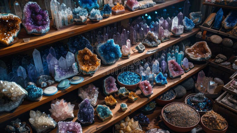 Chakra Healing Crystals Display Setting Stock Illustration ...