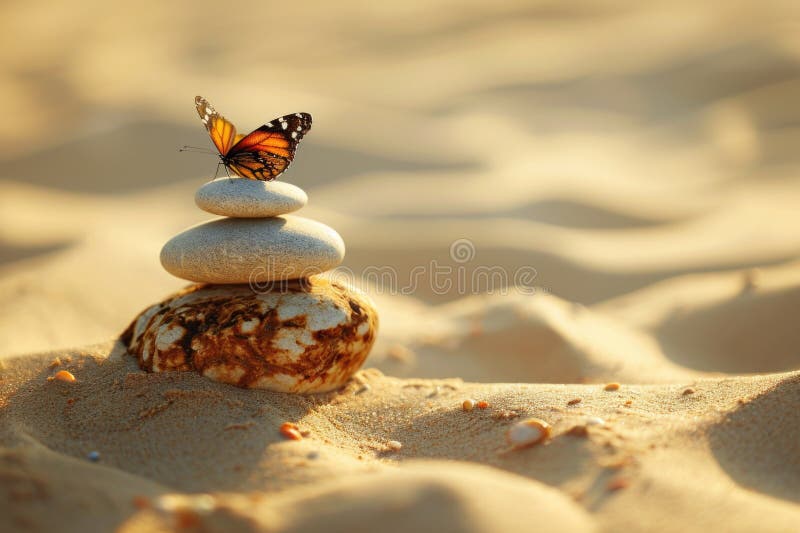Chakra Healing in Desert Sand Stock Photo - Image of healing, balance ...