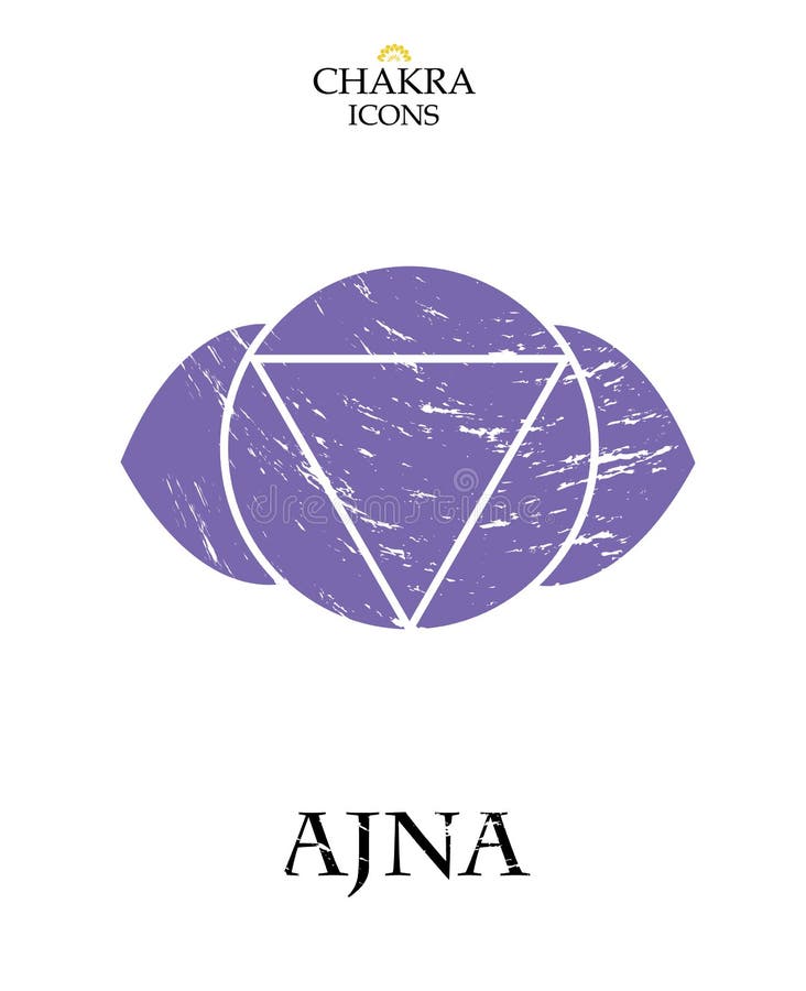 Chakra icons. Ajna. stock vector. Illustration of india - 79124610