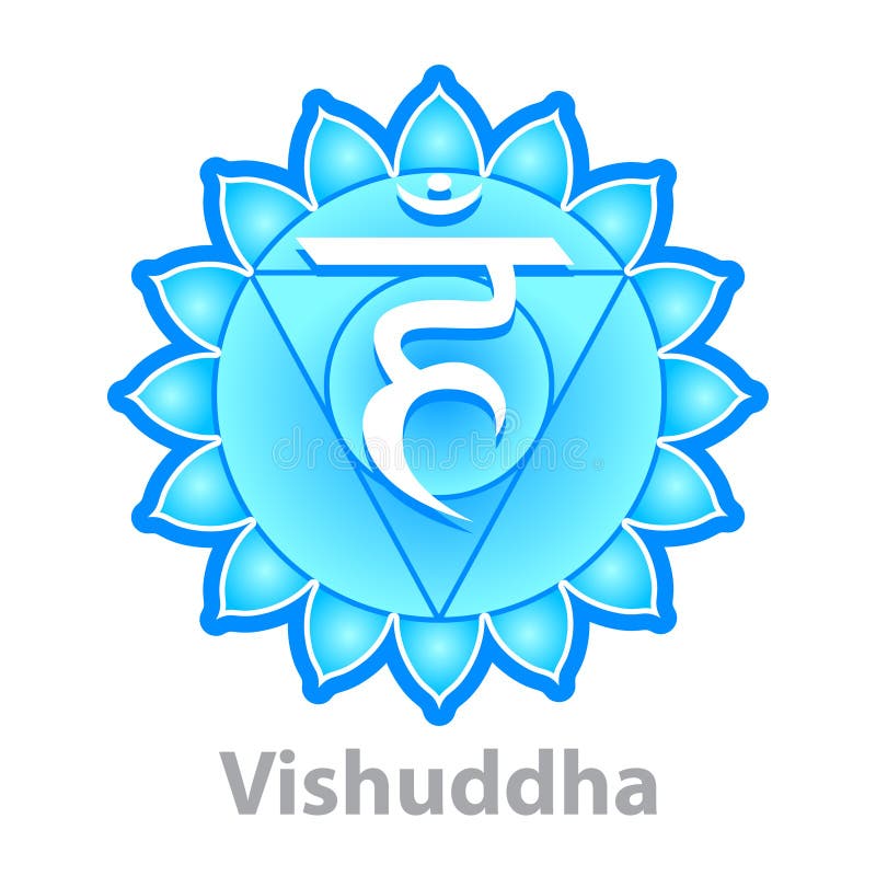 Chakra Vishuddha Isolated on White Vector Stock Vector - Illustration ...