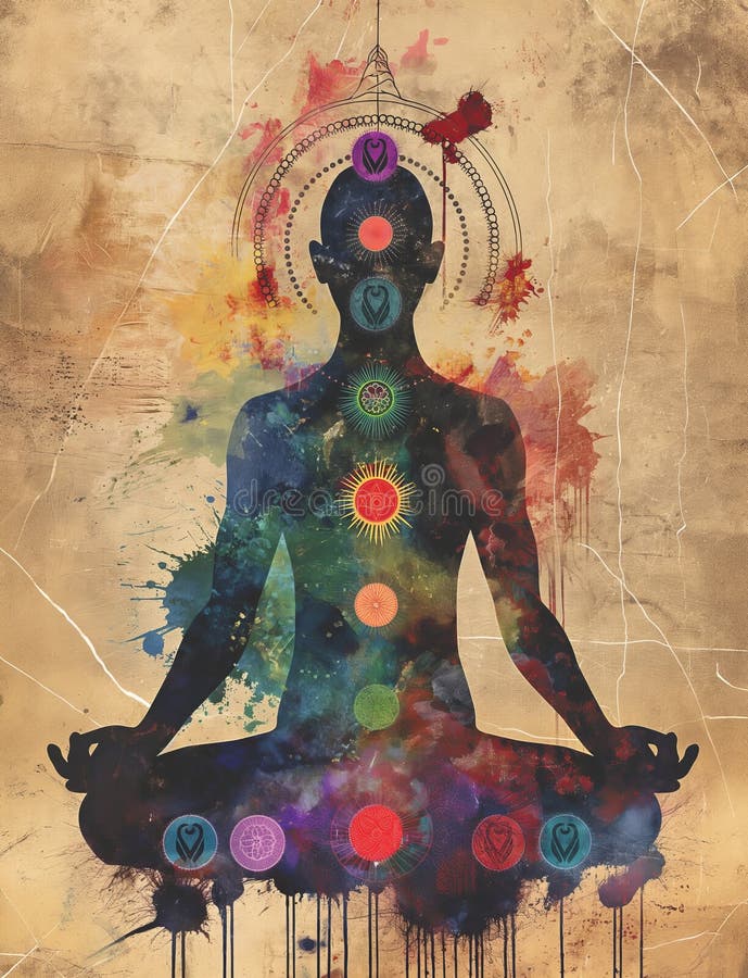 The 7 Chakras - Colourful Illustration Stock Illustration ...