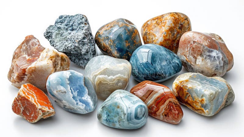 Chalcedony Showing Off Its Diverse Palette and Silky Luster, Elegantly ...