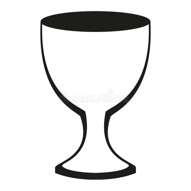 Chalice, Black and White Vector Silhouette Illustration of a Cup Shape ...