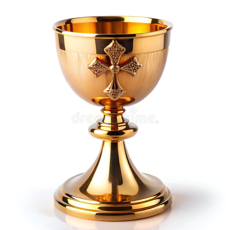 Chalice Christian Holy Communion on White Background Stock Illustration - Illustration of ...