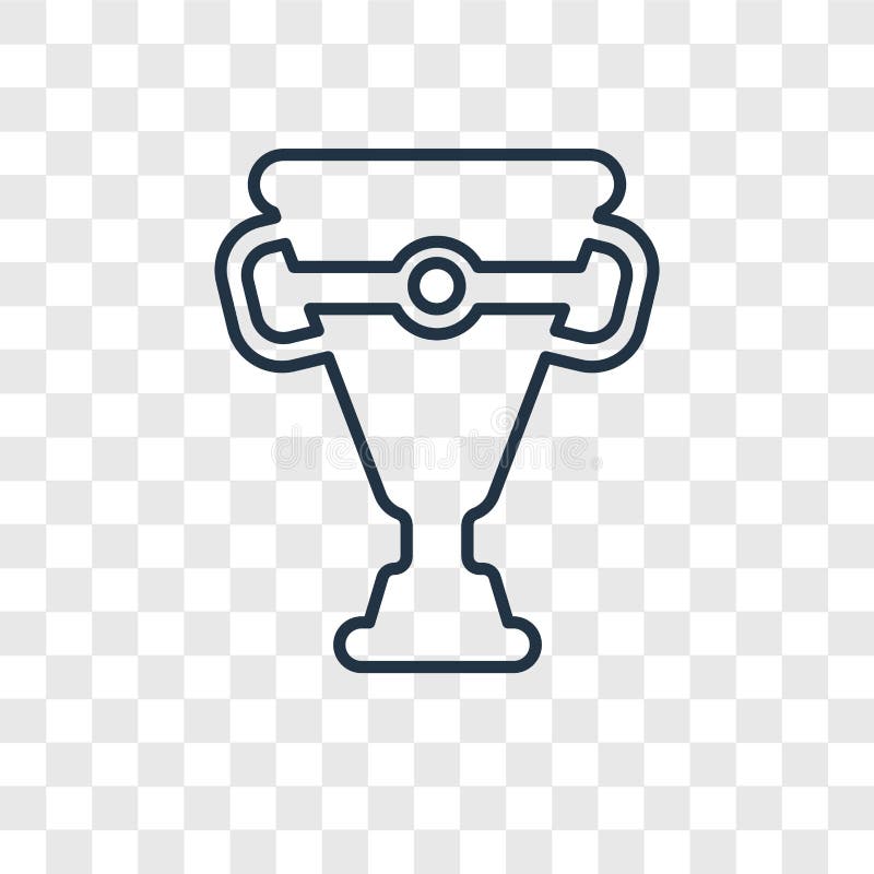 Chalice Concept Vector Linear Icon Isolated on Transparent Background ...