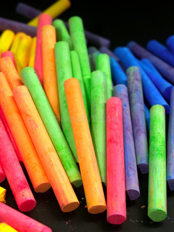 Chalk 3 stock image. Image of pink, yellow, texture, childhood - 1297341