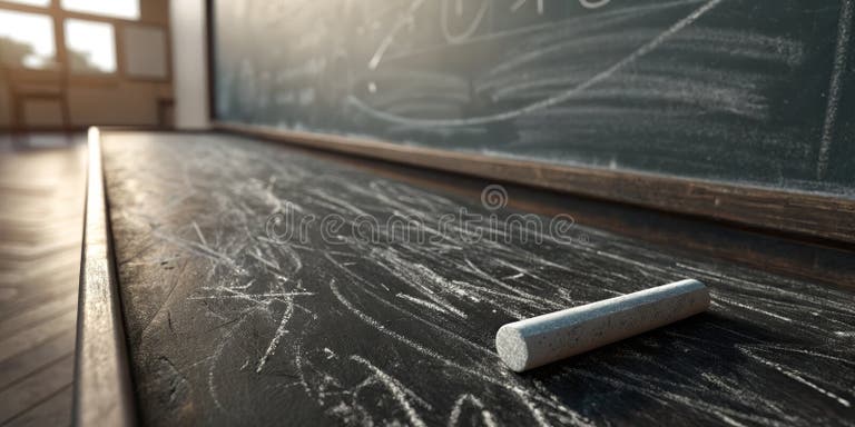 Chalk on Blackboard Ledge, Education , Classroom Stock Illustration ...