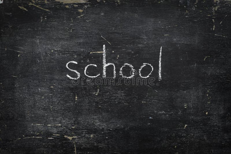 Chalk on Blackboard: School Stock Photo - Image of black, lesson: 32652276