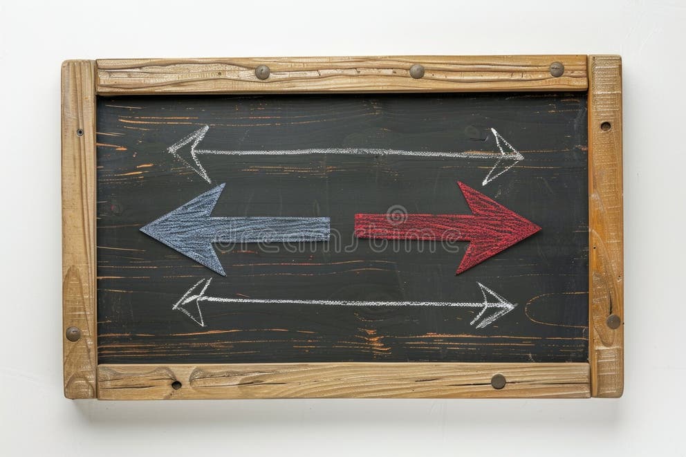 Chalk Board Arrows stock illustration. Illustration of chalk - 370701156