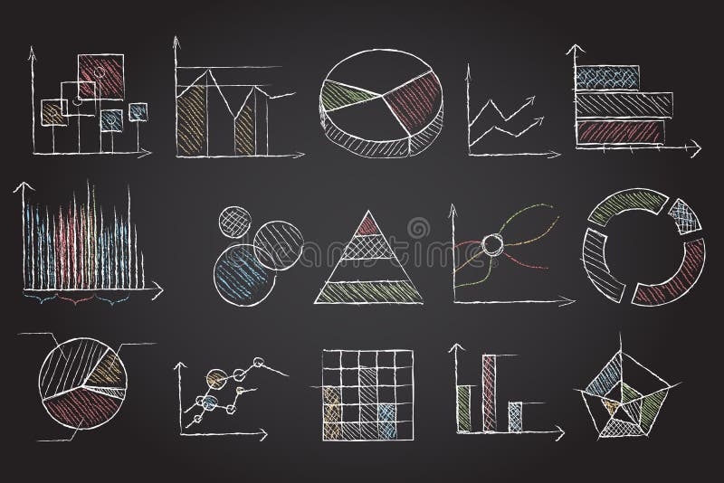 Mathematics chalky icons stock vector. Illustration of classroom - 38514678