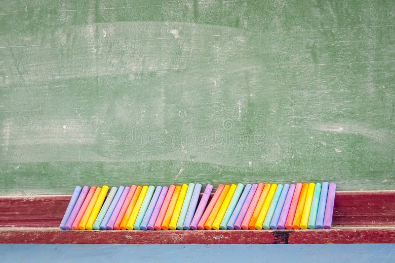 Chalk and Board in Classroom Stock Photo - Image of board, message ...