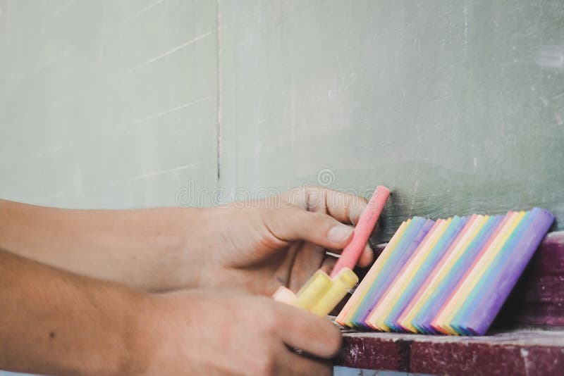 Chalk and Board in Classroom Stock Photo - Image of board, message ...