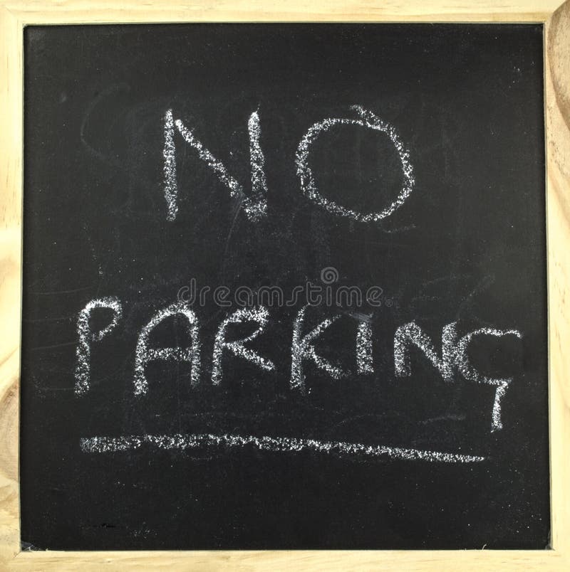 Chalk board - no parking stock image. Image of imitation - 29125003