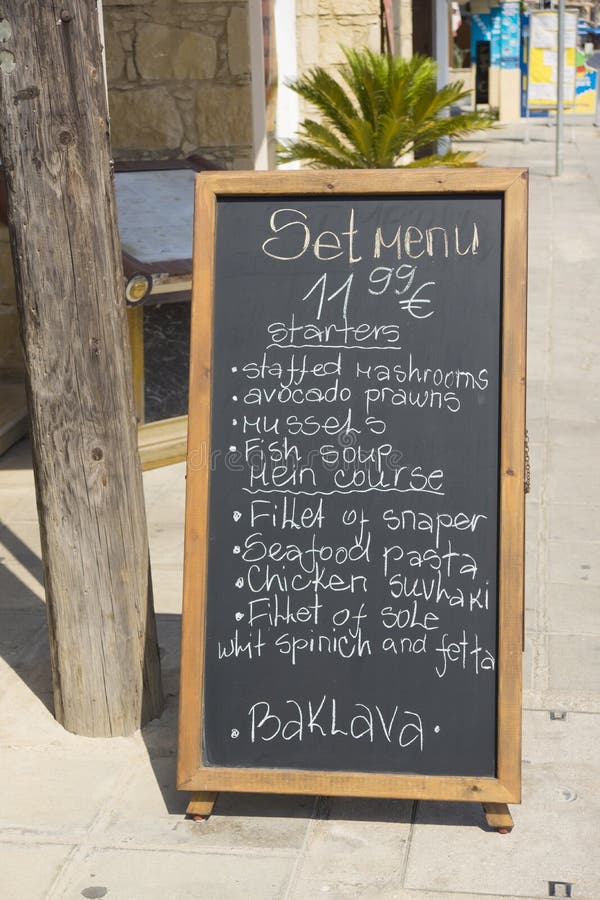 Menu on chalk board stock photo. Image of price, chalk - 29779334