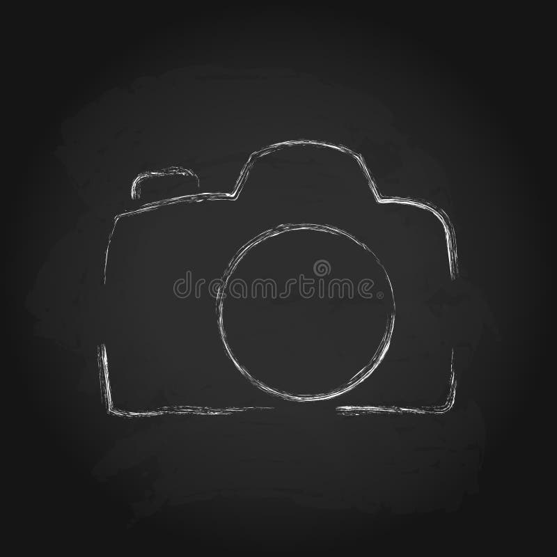 Chalk camera logo stock illustration. Illustration of electronic - 90163290