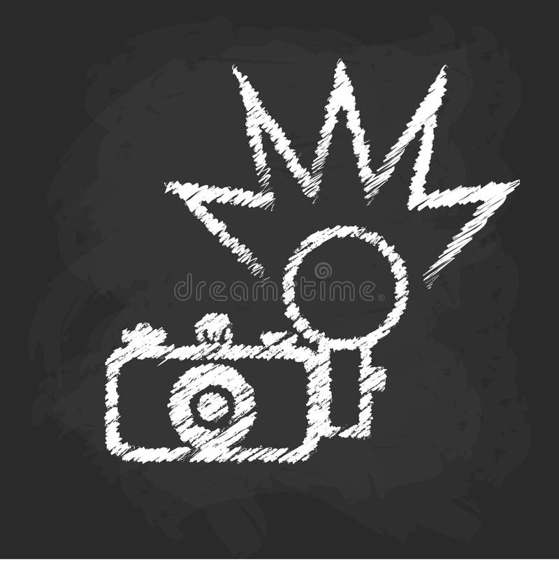 Chalk camera logo stock illustration. Illustration of cinema - 90163044