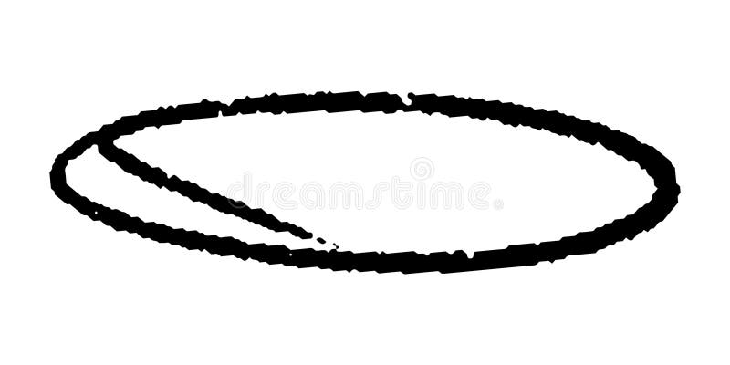 Chalk Circle Frame. Hand Drawn Crayon Pencil Round Form. Doodle Chalk Oval Element for Text ...