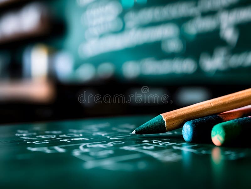"Chalk and Classroom: a Glimpse of Learning" Stock Illustration ...