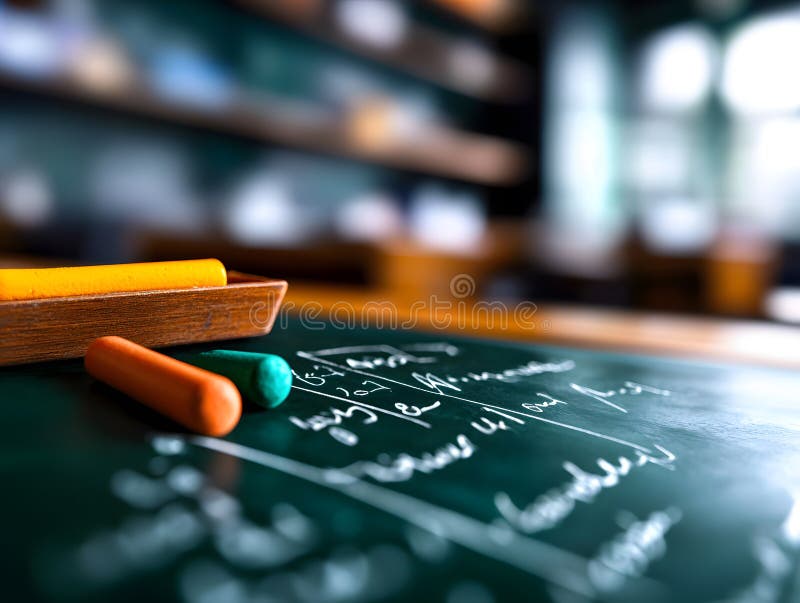 "Chalk and Classroom: a Glimpse of Learning" Stock Illustration ...
