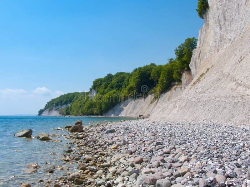 Chalk Cliff Coast of Jasmund National Park on the German Island Ruegen ...